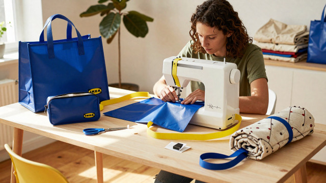 Em 2026, a bolsa azul da IKEA vira material de costura grátis para DIY ...